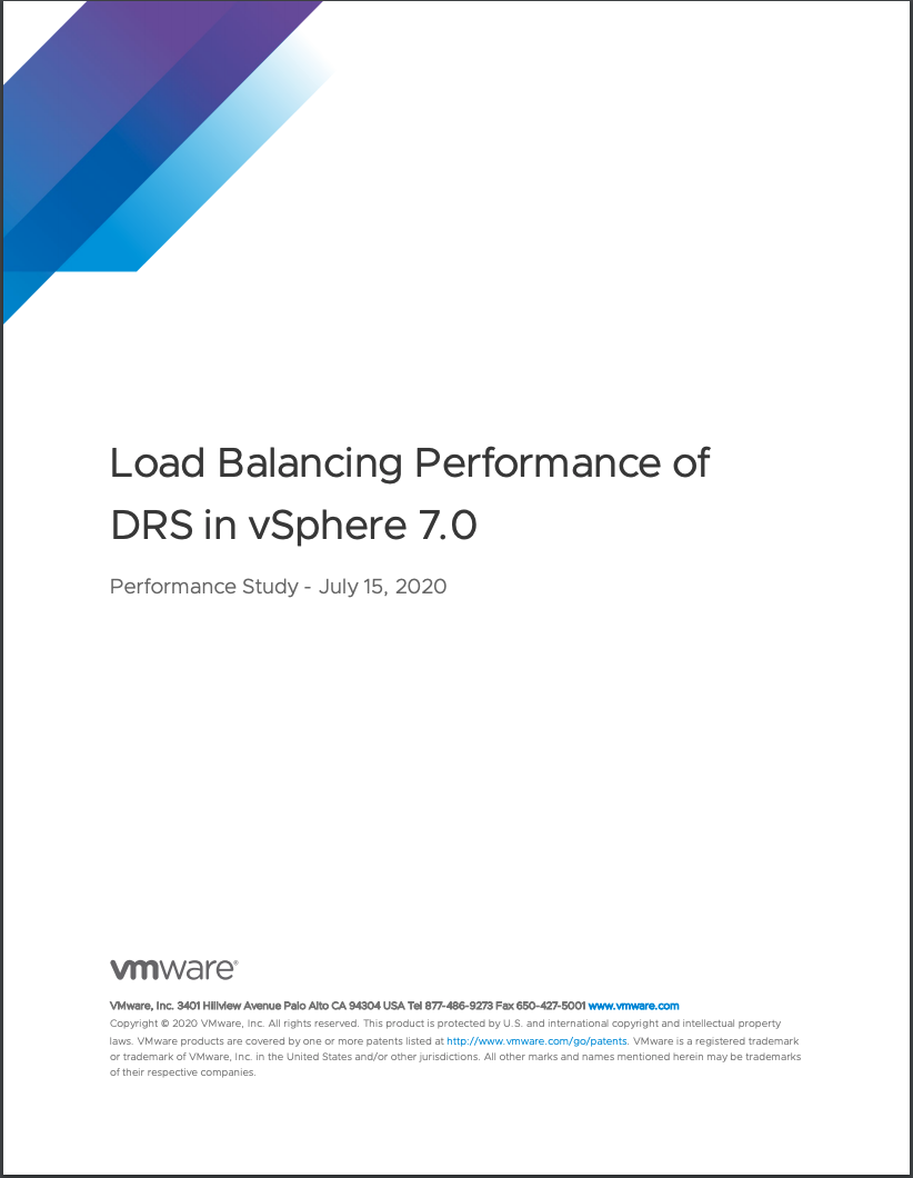 New whitepaper available on vSphere 7 DRS Load Balancing - frankdenneman.nl