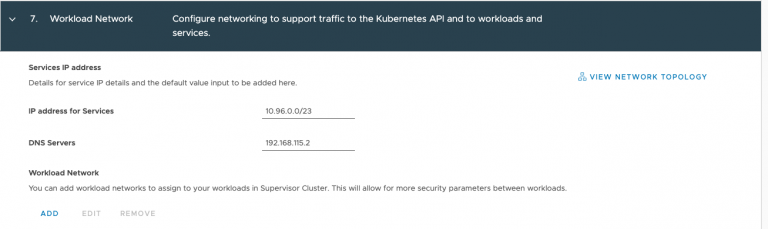 Vsphere With Tanzu Vcenter Server Network Configuration Overview