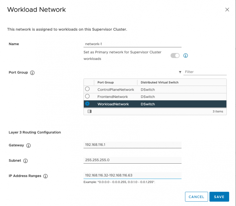 Vsphere With Tanzu Vcenter Server Network Configuration Overview