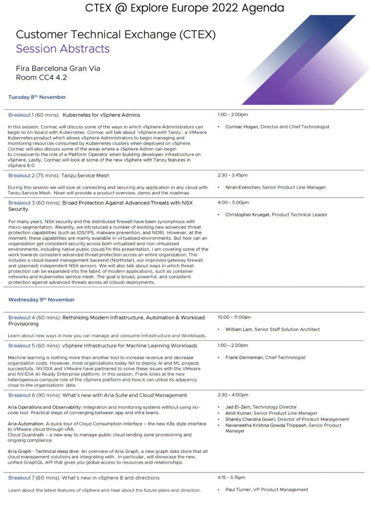 ML Session at CTEX VMware Explore - frankdenneman.nl