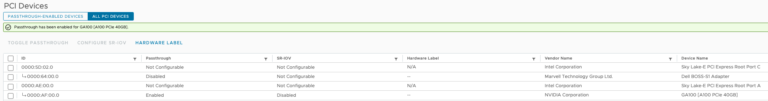 vSphere ML Accelerator Spectrum Deep Dive – Using Dynamic DirectPath IO (Passthrough) with VMs ...
